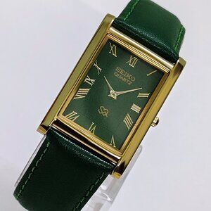 Seiko | Accessories | Vintage Look Seiko Tank Quartz Roman Dial Mens ...